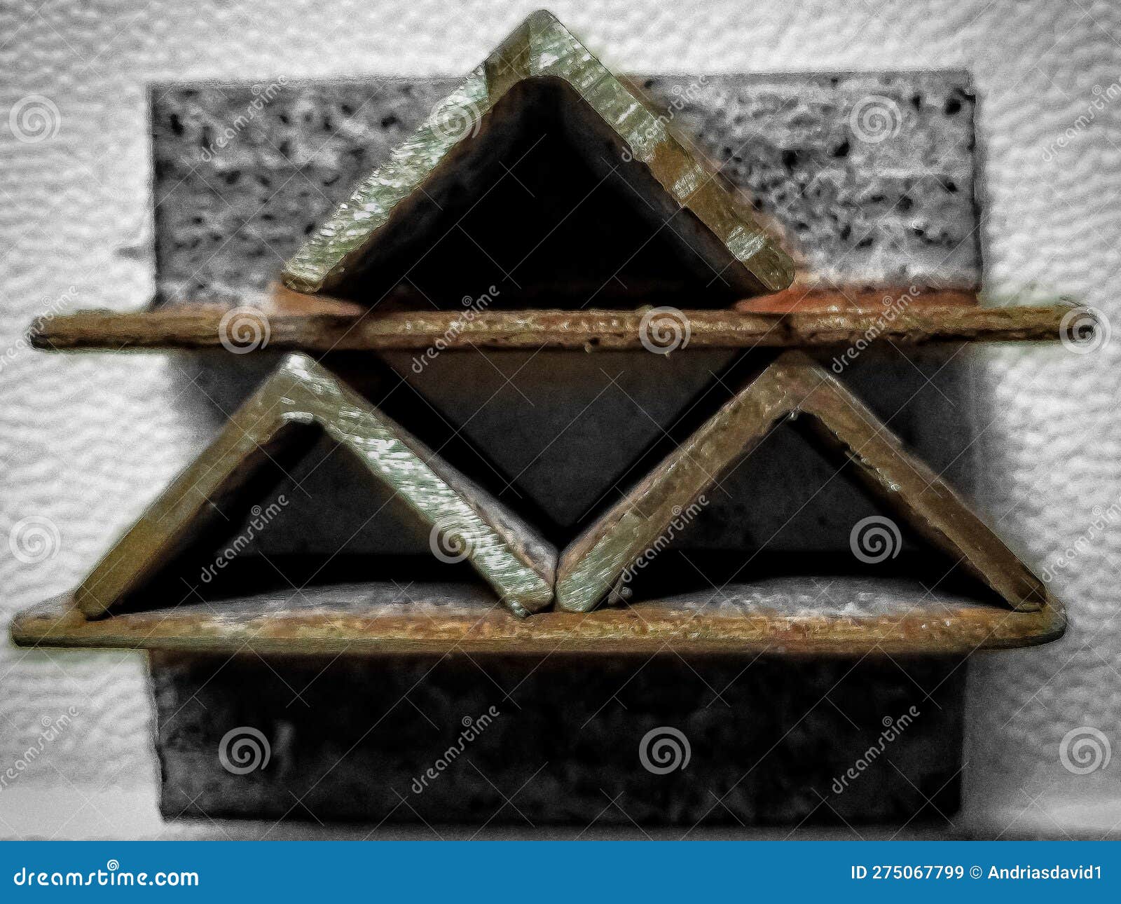 Angle Iron Arrangement Triangle Shape Industrial Back Screen Geometry ...