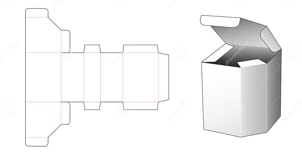 Angle Packaging Box Die Cut Template Stock Vector - Illustration of ...