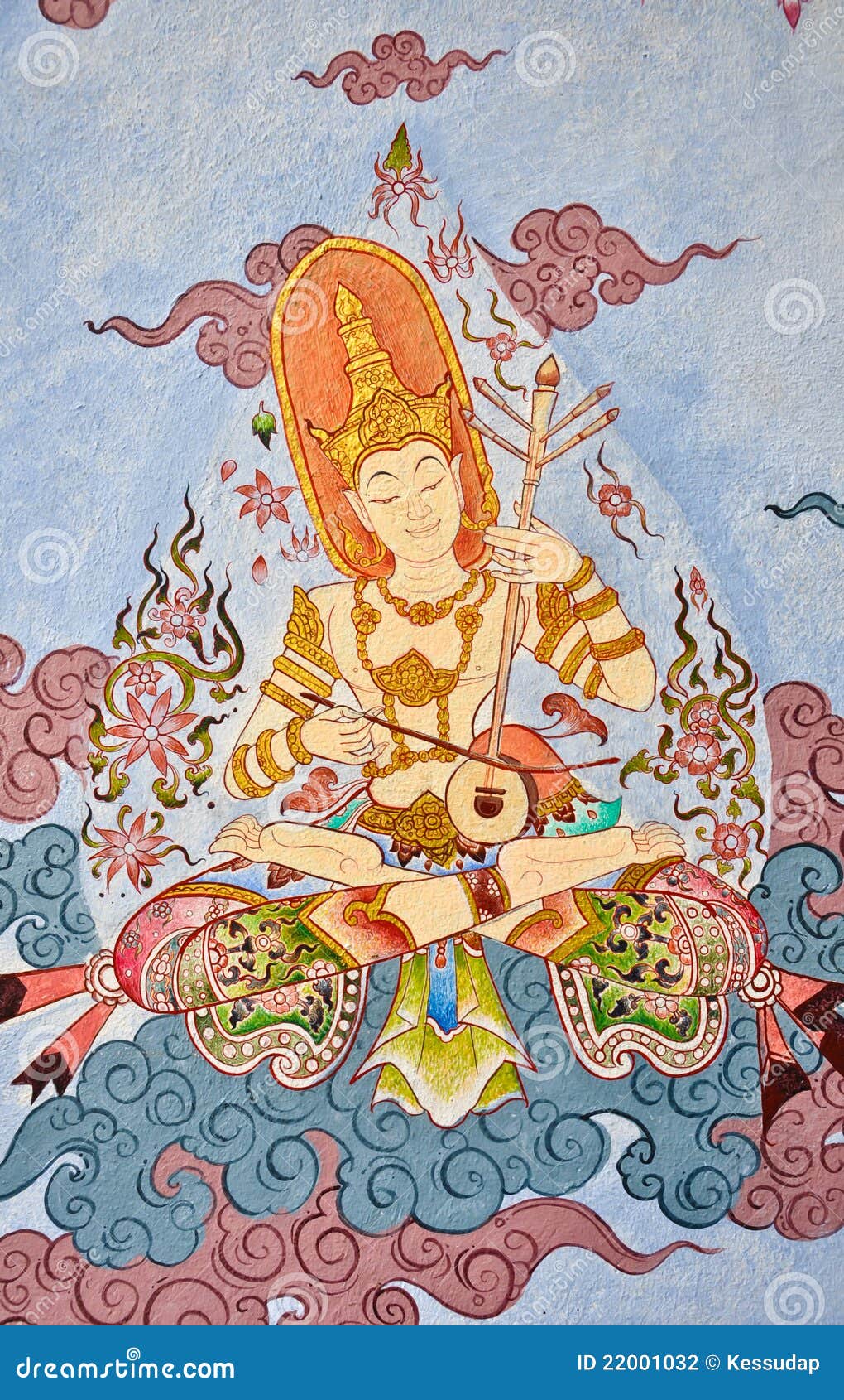 Angle Painting in Thai Native Style Stock Illustration - Illustration ...