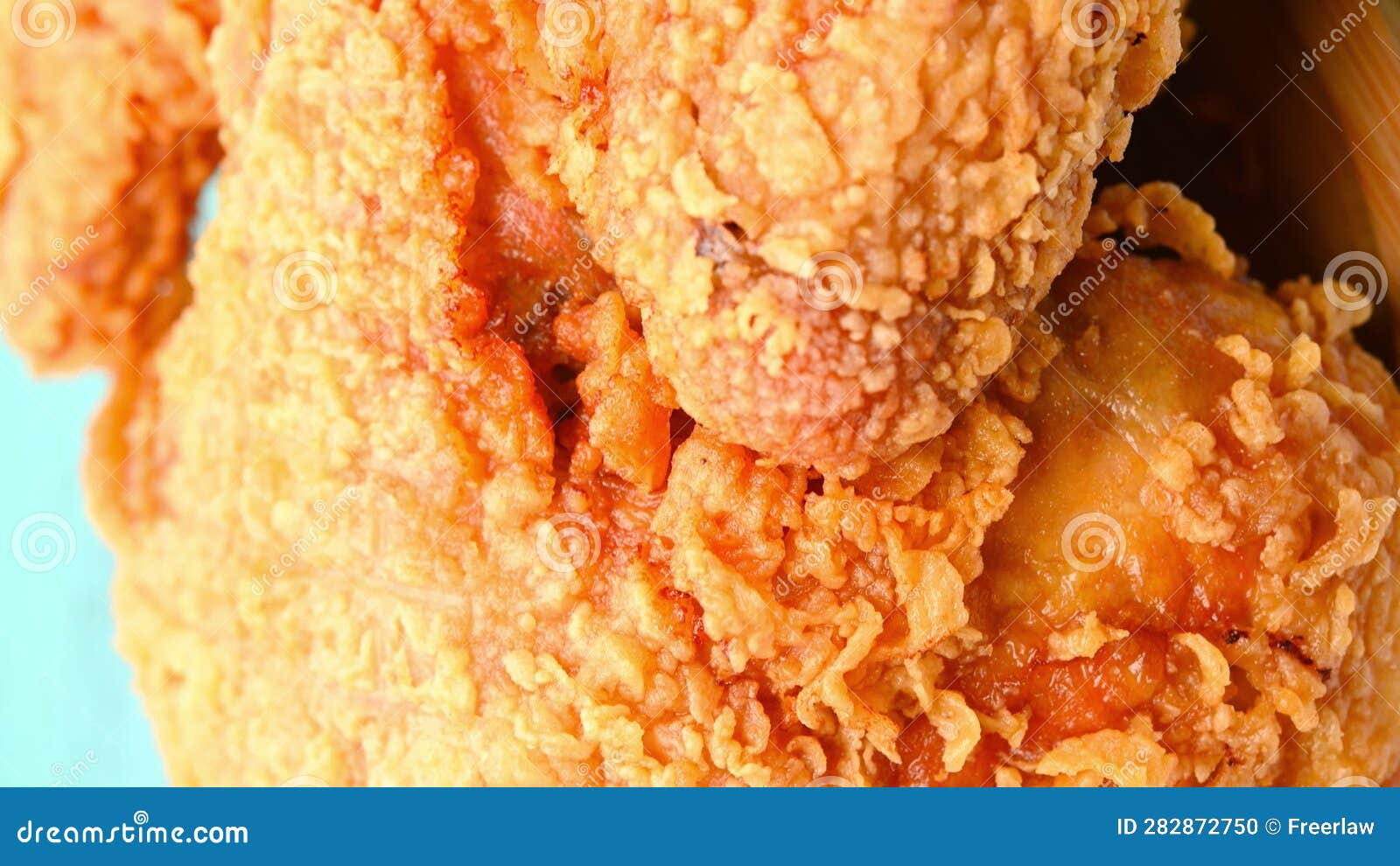 Angle Pan Deep Fried Chicken Vertical Composition Stock Footage - Video ...