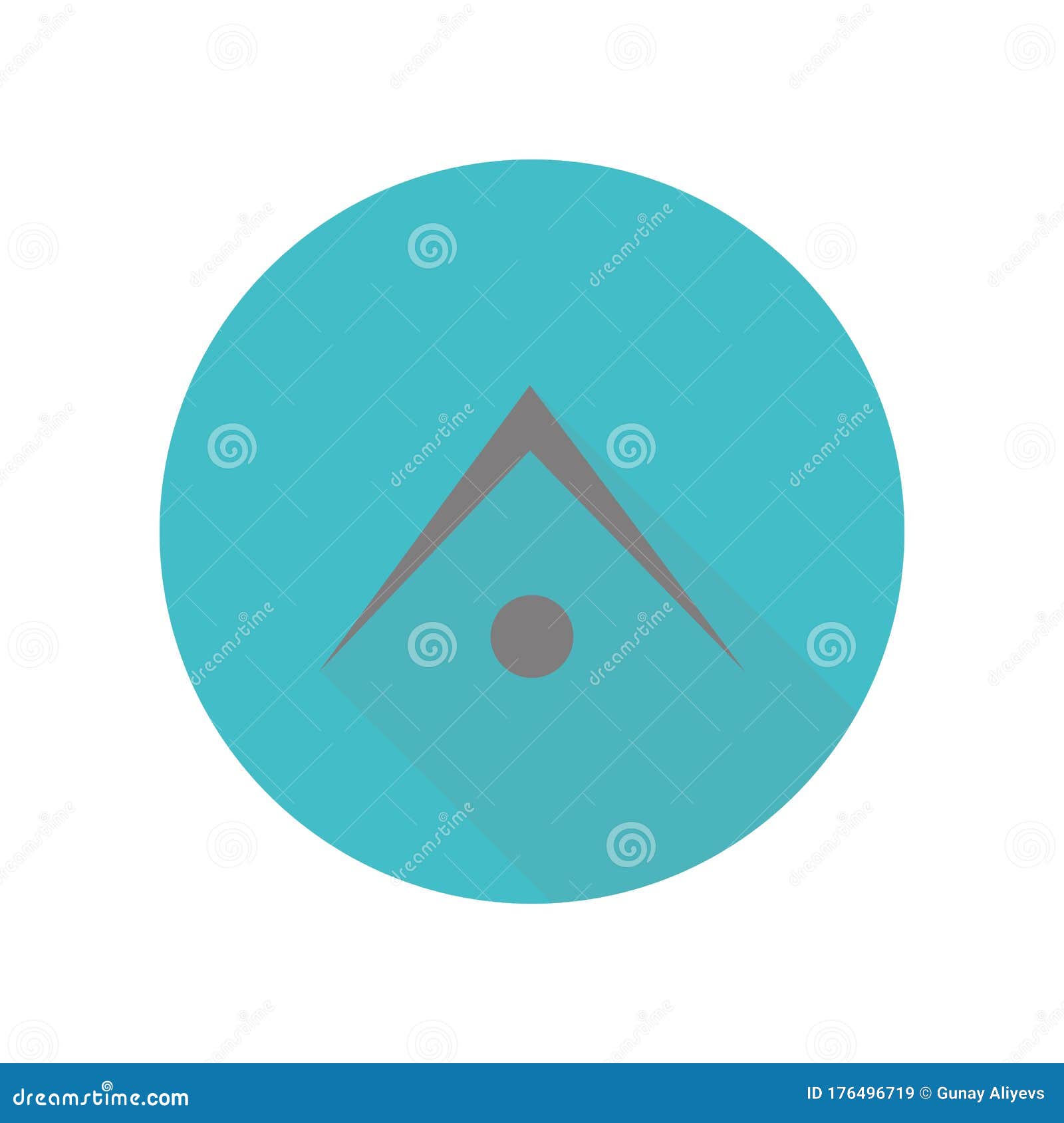 Angle Point Marcato Sign Long Shadow Icon. Simple Glyph, Flat Vector of ...