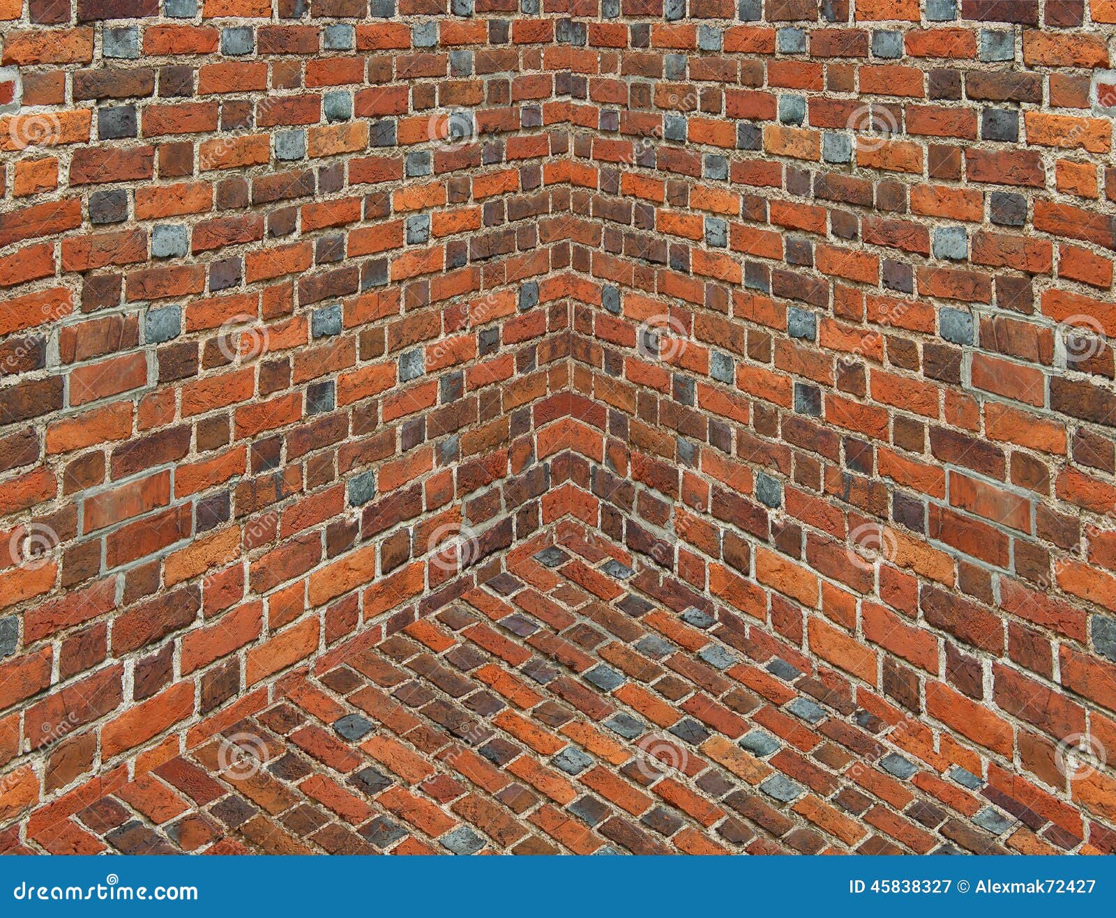 Angle in the Room with Walls from the Red Brick Stock Image - Image of ...