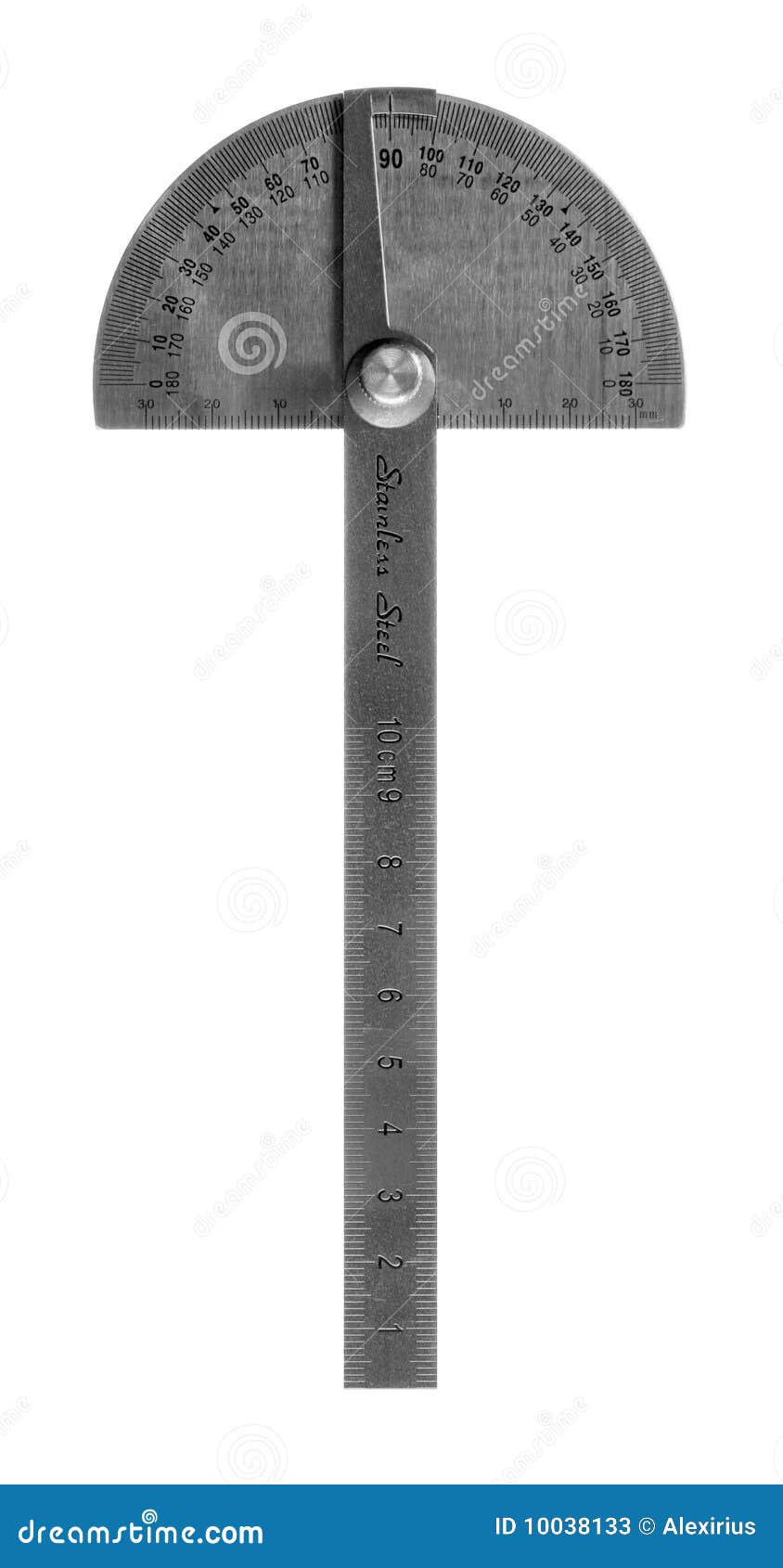 Angle ruler stock image. Image of steel, metal, width - 10038133
