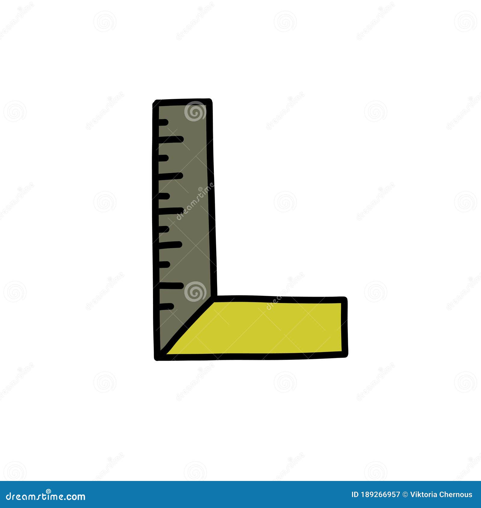 Angle Ruler Doodle Icon, Vector Color Illustration Royalty-Free Cartoon ...