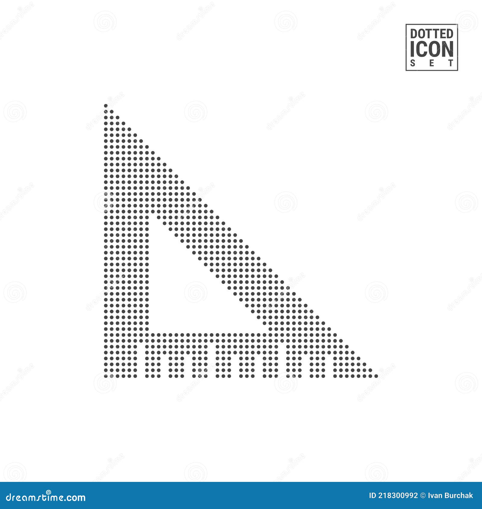 Dotted Ruler Scale Measure Line Sign Vector Illustration. Dashed Ruler ...