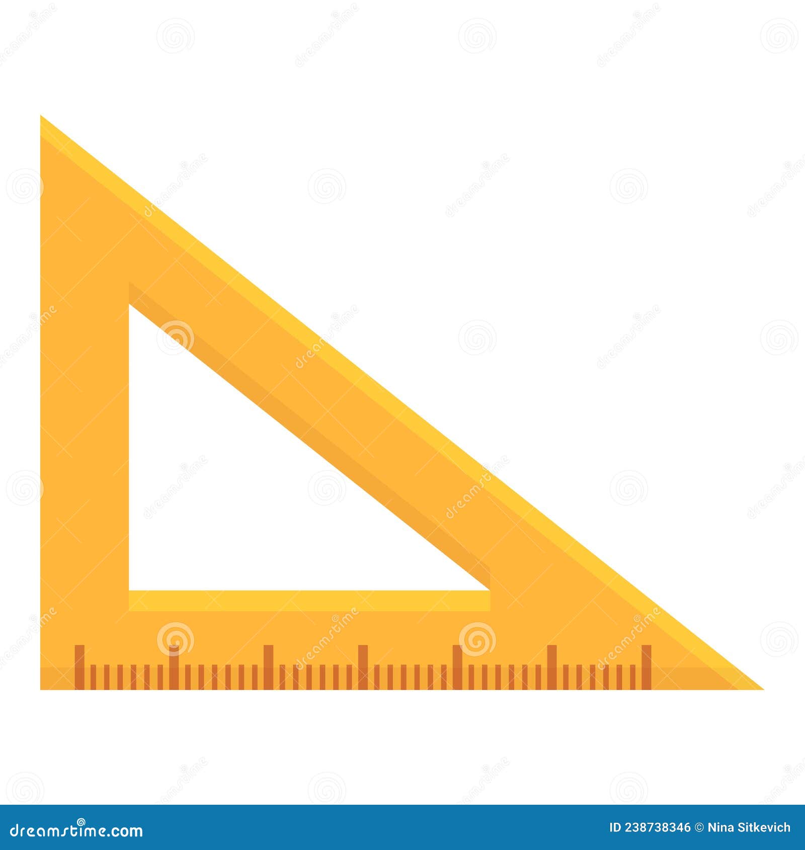 Angle Ruler Icon Cartoon Vector. Triangle Line Stock Illustration ...