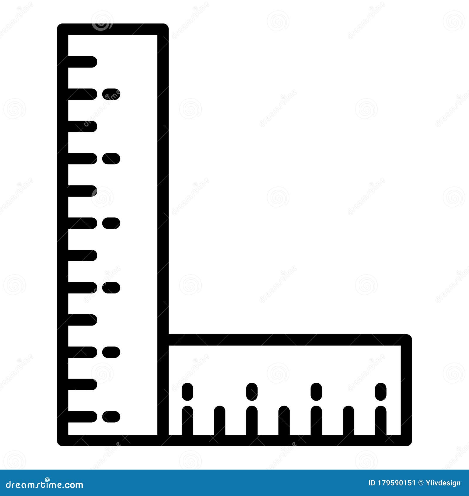 Angle Ruler Icon, Outline Style Stock Vector - Illustration of ...