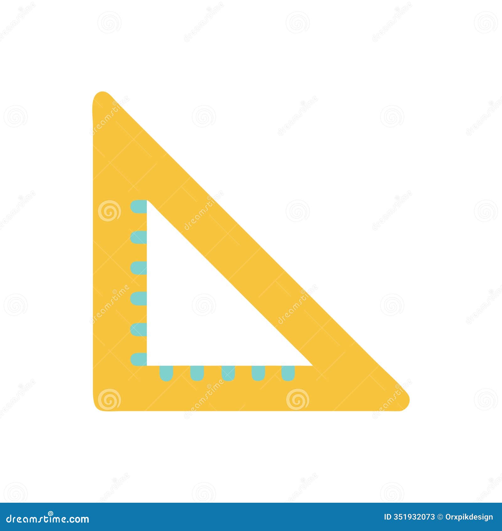 Angle Ruler Doodle Icon, Vector Color Illustration Royalty-Free Cartoon ...