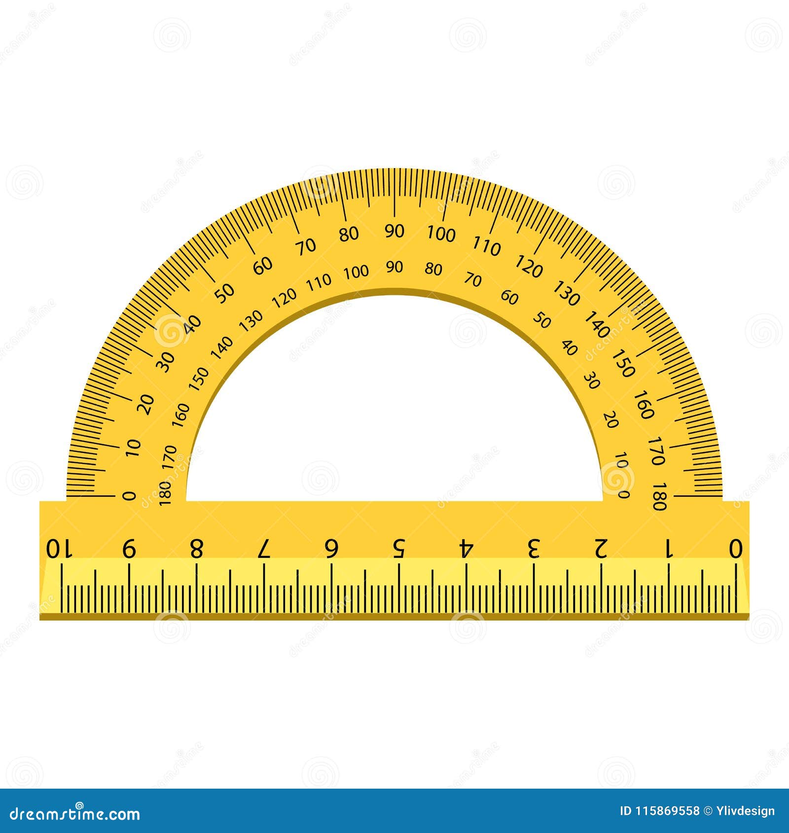 Angle Ruler Icon, Realistic Style Stock Vector - Illustration of curve ...