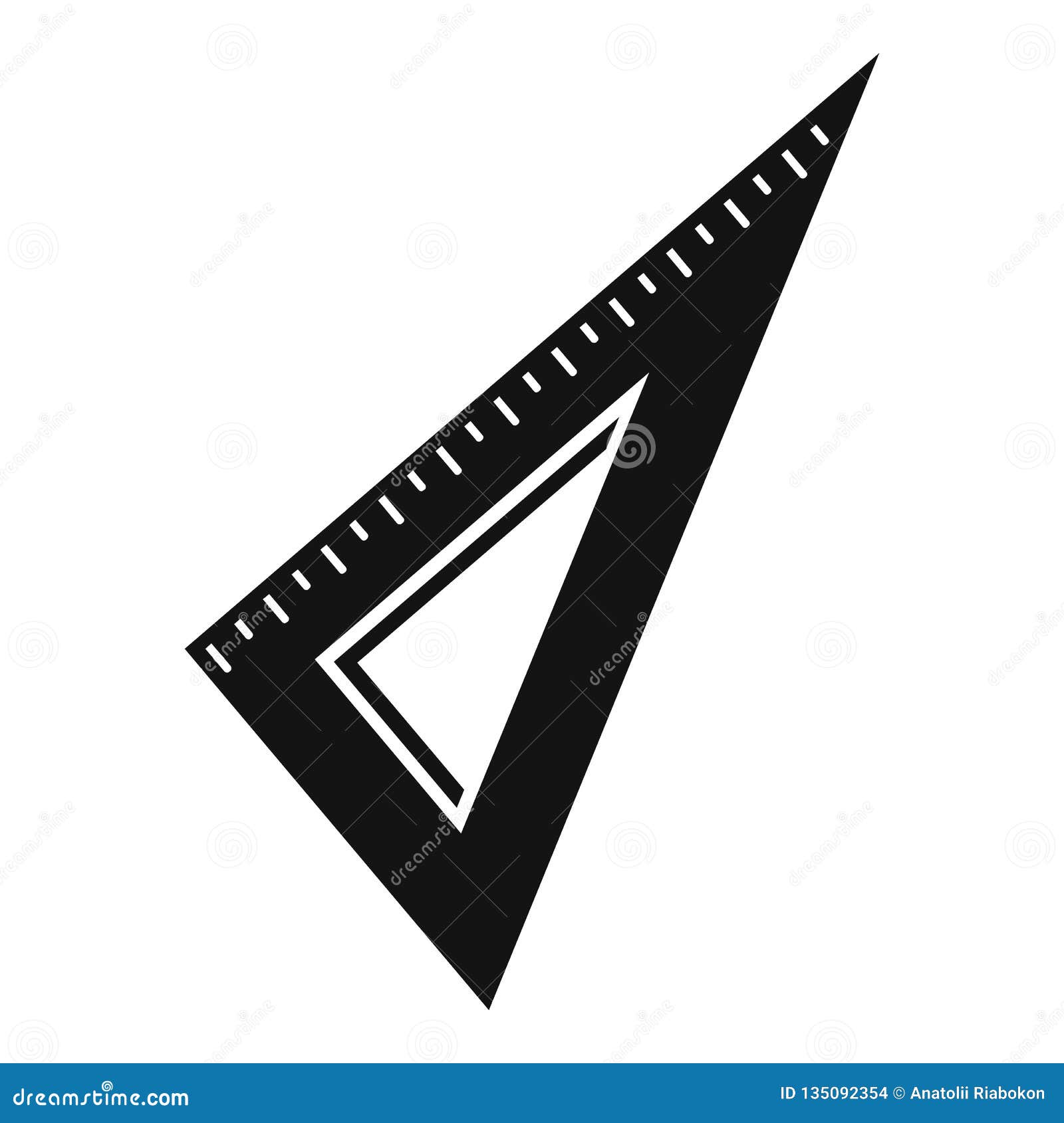 Angle Ruler Icon, Simple Style Stock Vector - Illustration of line ...