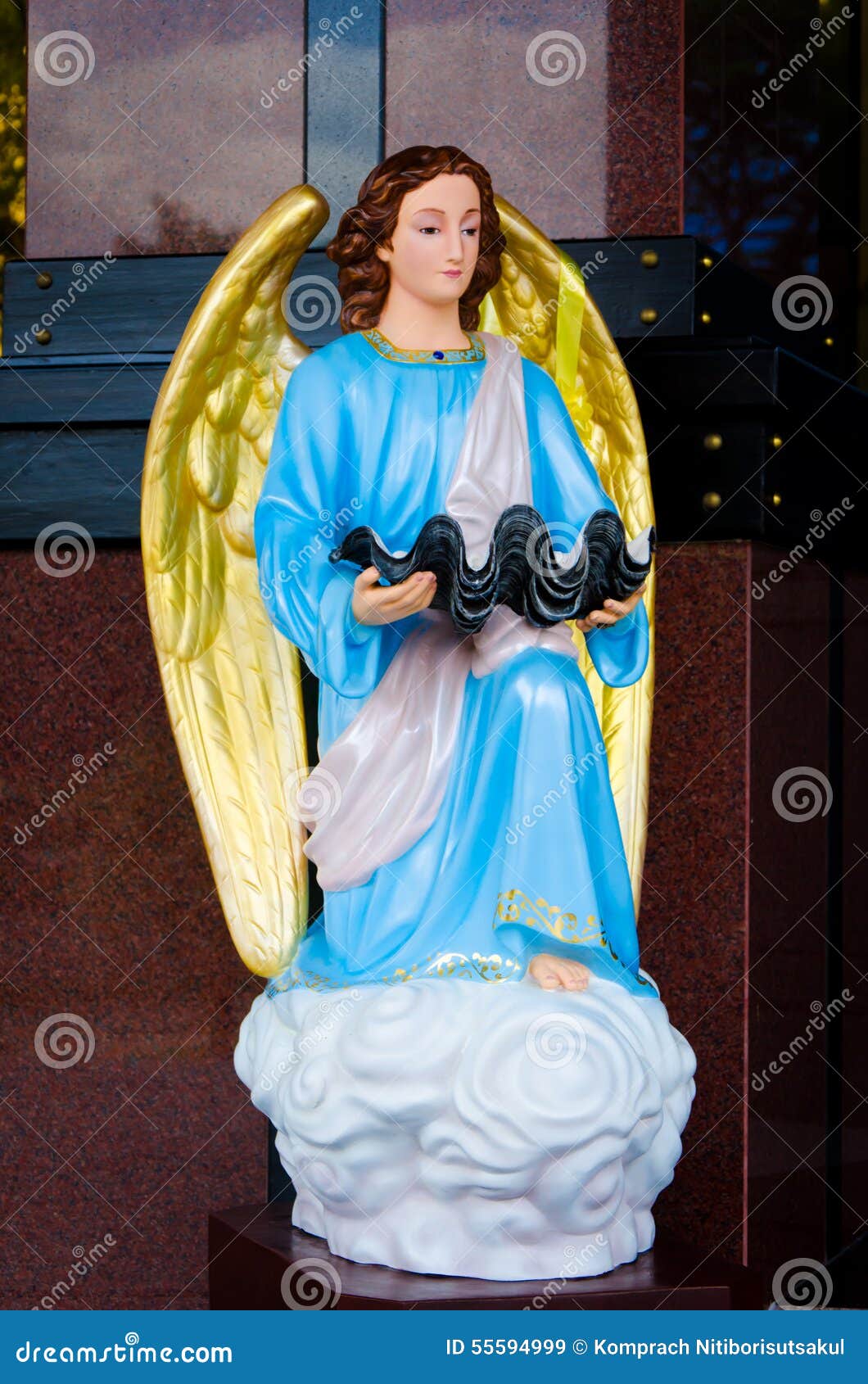 Angle statue. stock image. Image of angelic, kneel, religion - 55594999