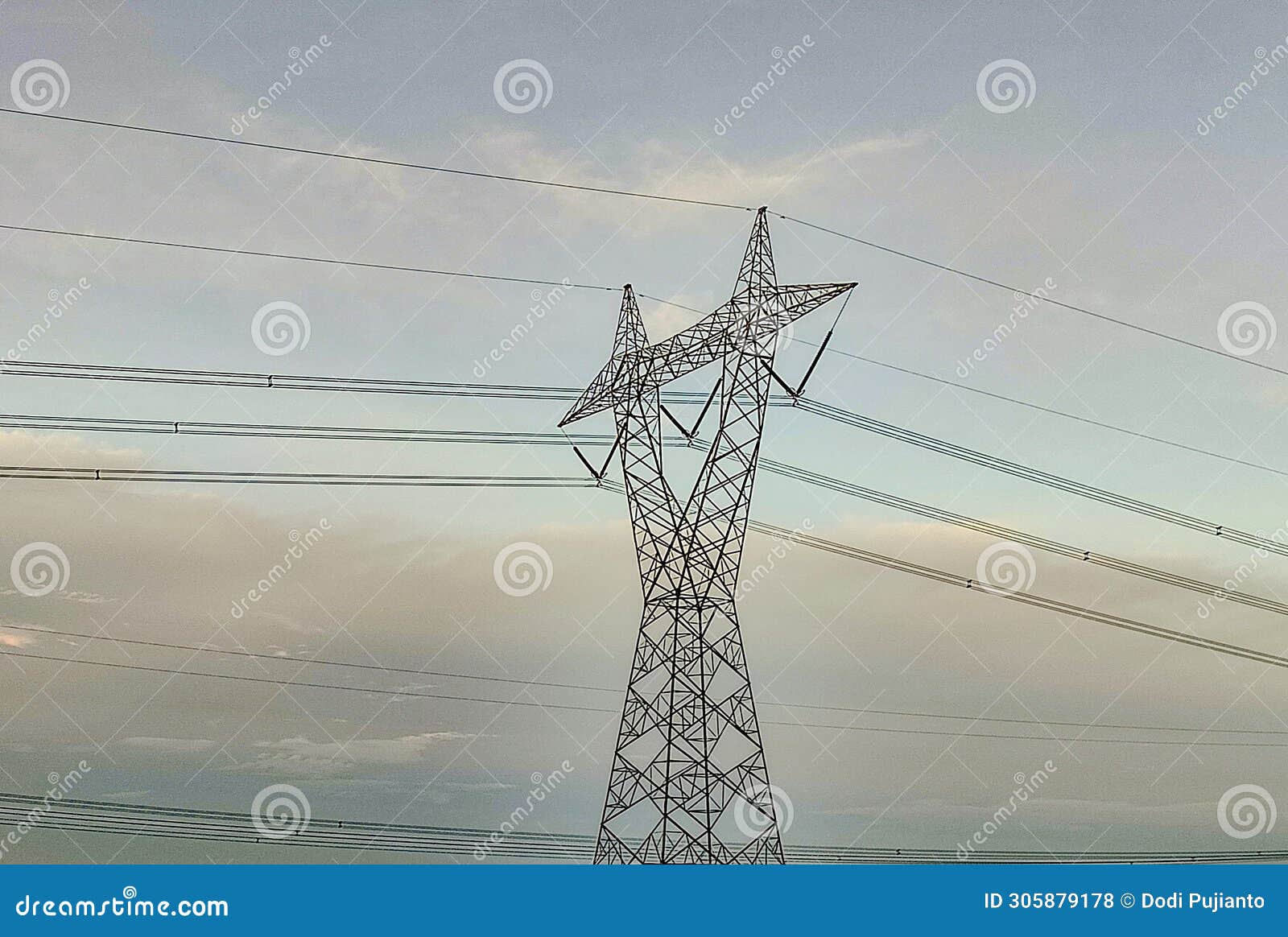Angle Steel Tower Electric Power Generation Transmission Stock Photo ...