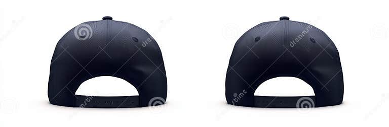 An Angle View of a Blue Baseball Cap, Front and Back. this Mockup is ...