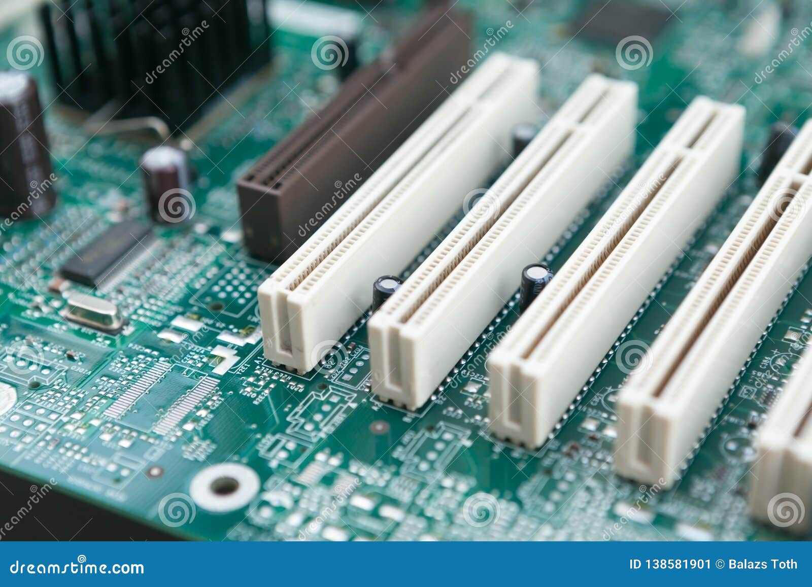 Angle View of a Computer Motherboard Chip Stock Image - Image of ...