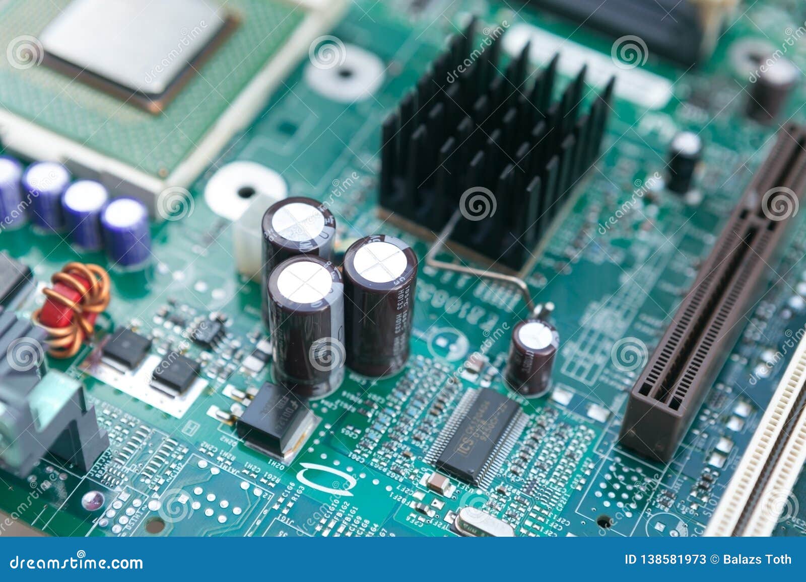 Angle View of a Computer Motherboard Chip Stock Image - Image of forex ...