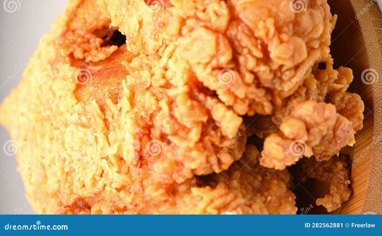 Angle View Deep Fried Chicken Rotating Vertical Composition Stock Video ...