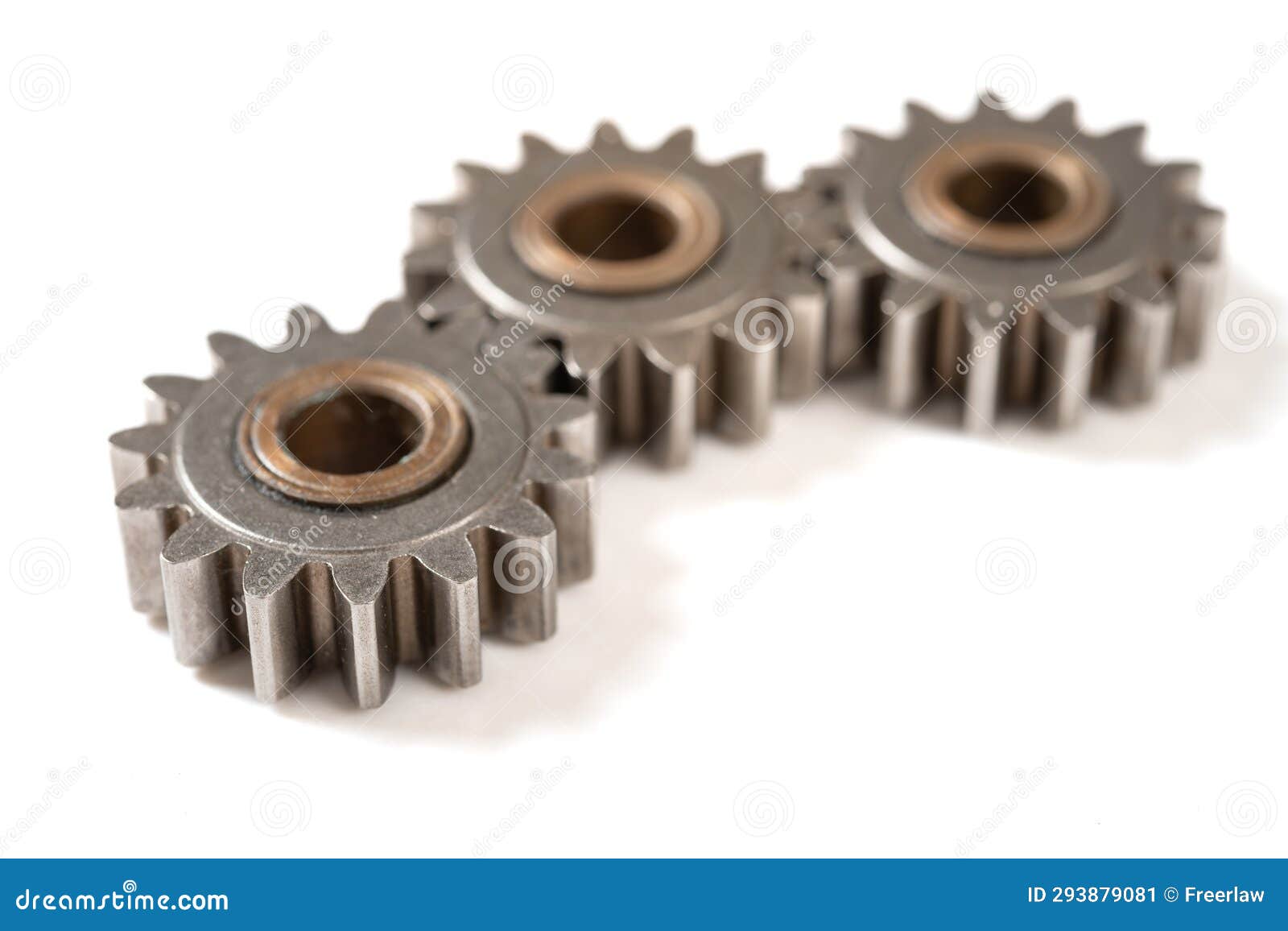 Angle View Gears on White Background Stock Image - Image of horizontal ...