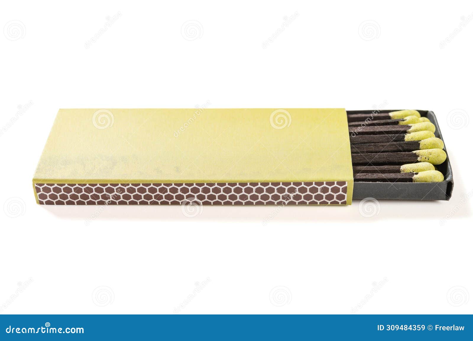 Angle View Grass Green Matchbox on a White Background Horizontal ...