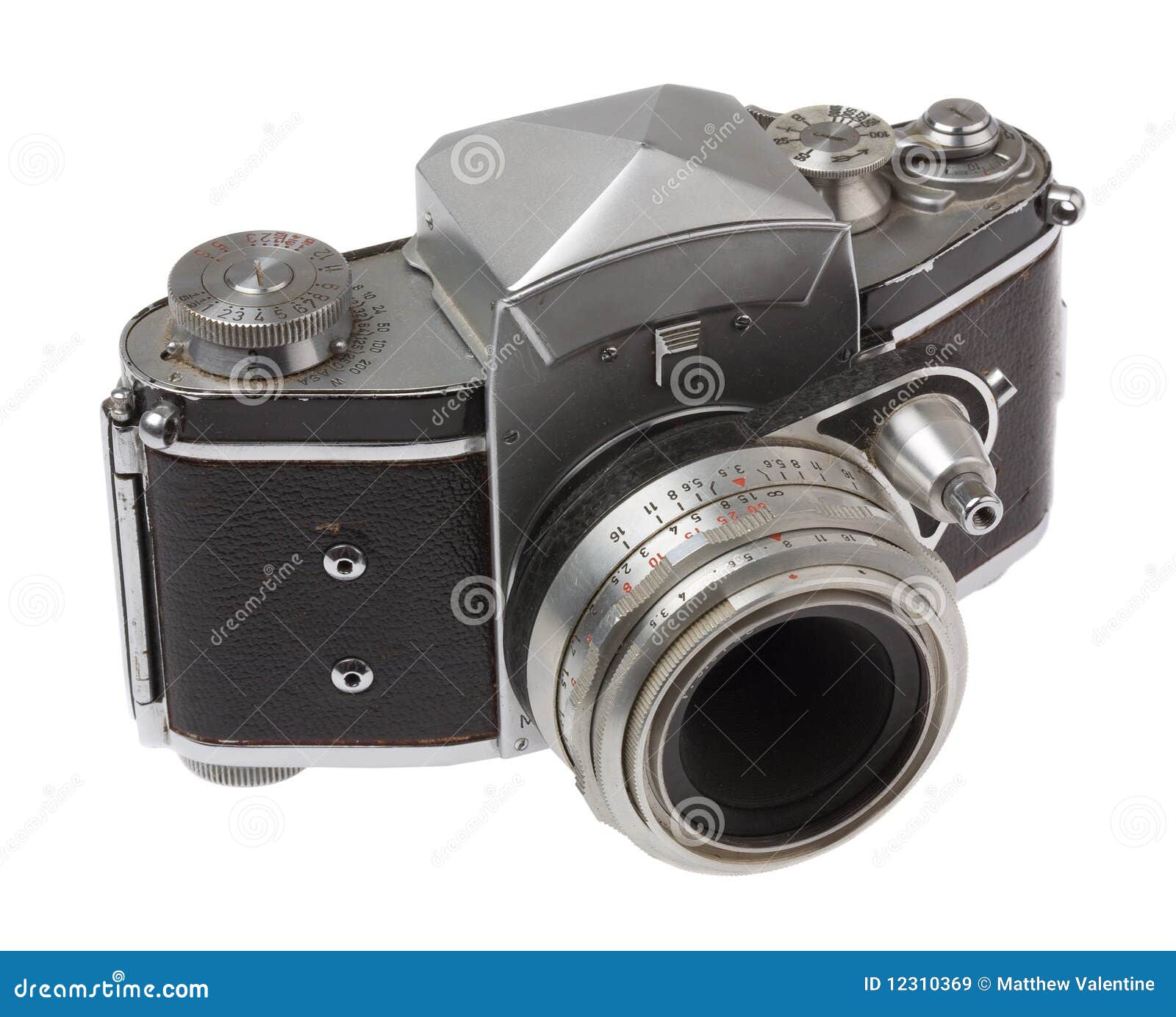 Angle view of old camera stock image. Image of photographic - 12310369