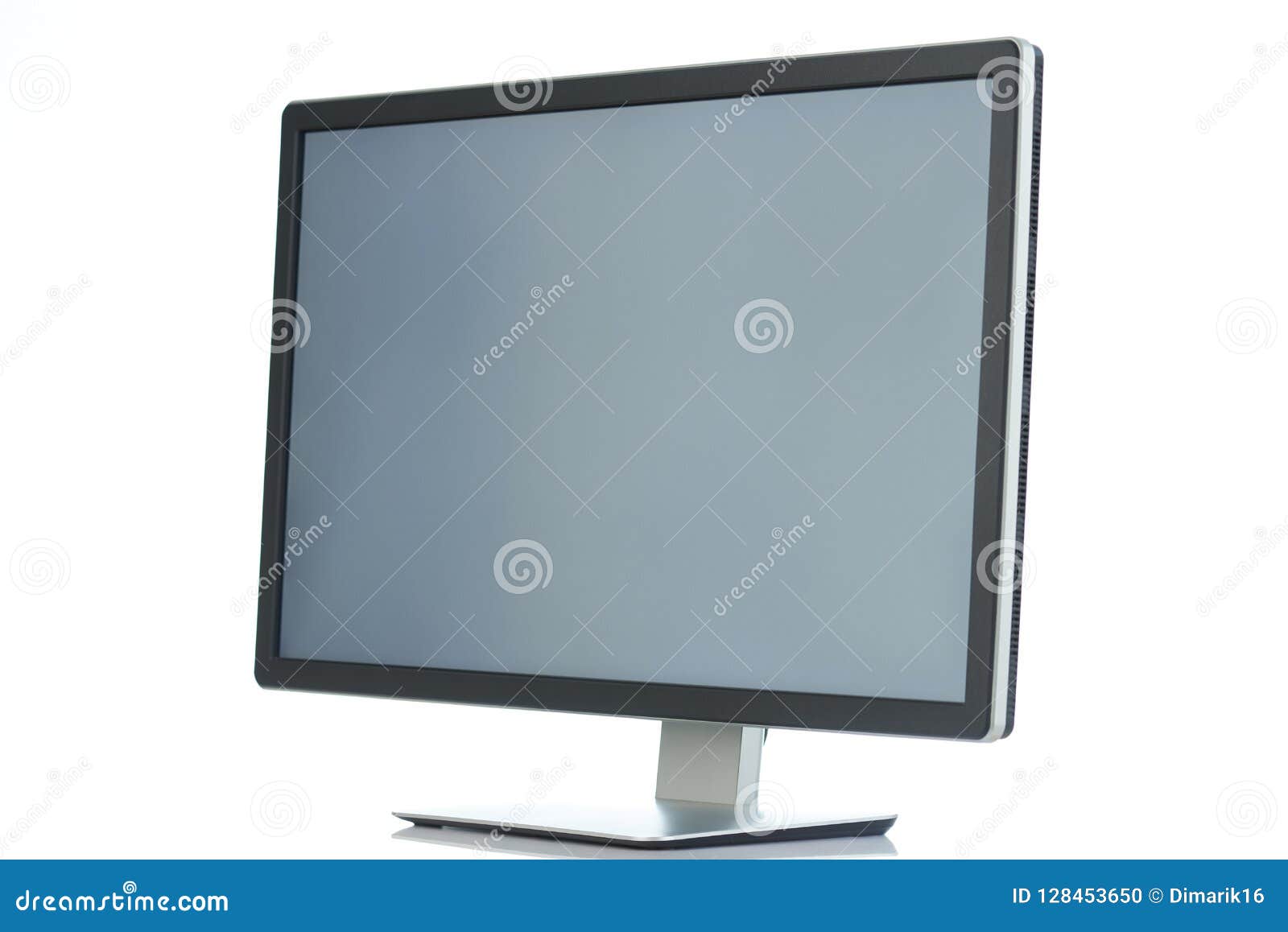 Angle view on pc monitor stock photo. Image of background - 128453650
