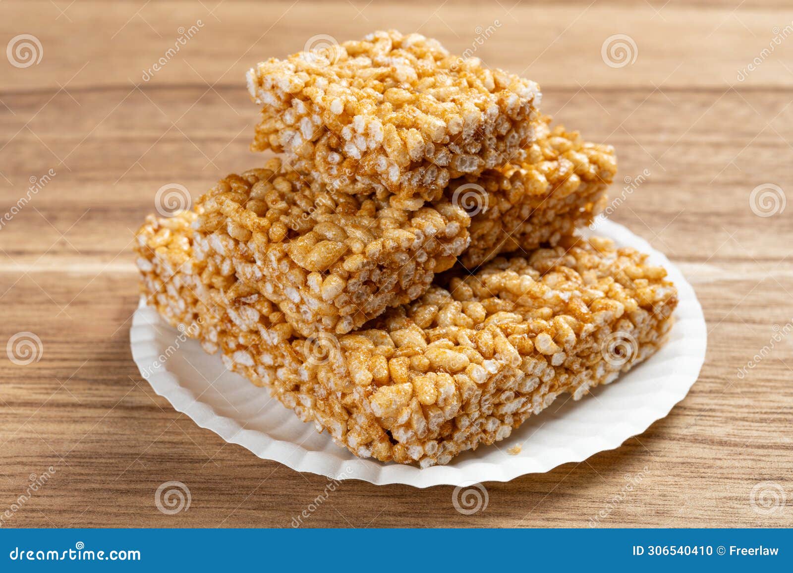 Puffed Rice Blocks on a Dish Stock Photo - Image of people, brown ...