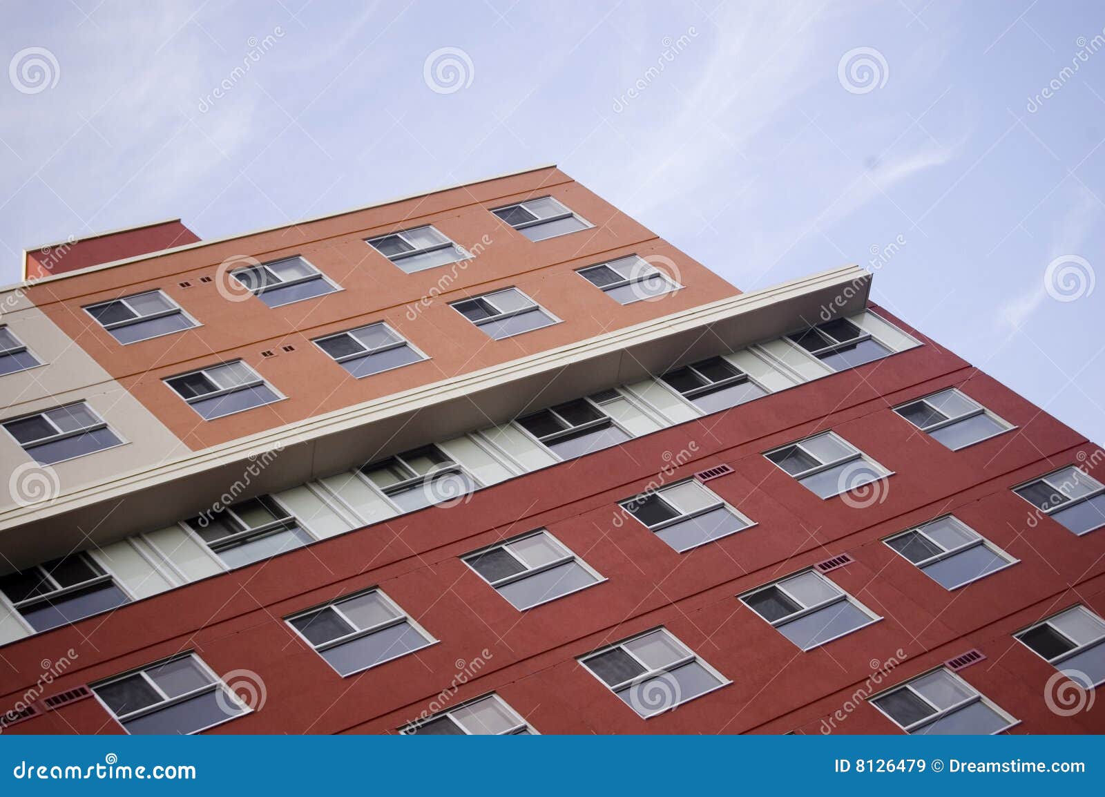 Angle View of Residential Building Stock Image - Image of rise ...