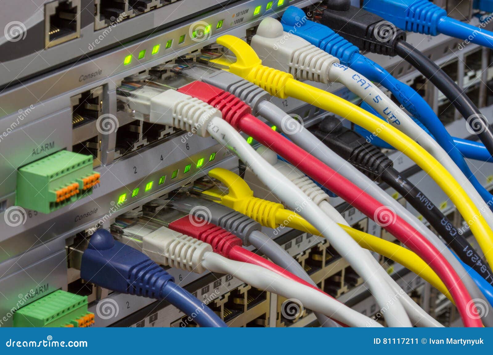 Telecommunications Rack With Patch Panel And Telephone Distribution ...