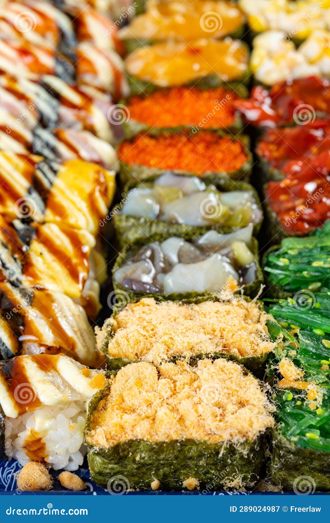 Various Sushi Vertical Composition Stock Image - Image of sashimi, food ...