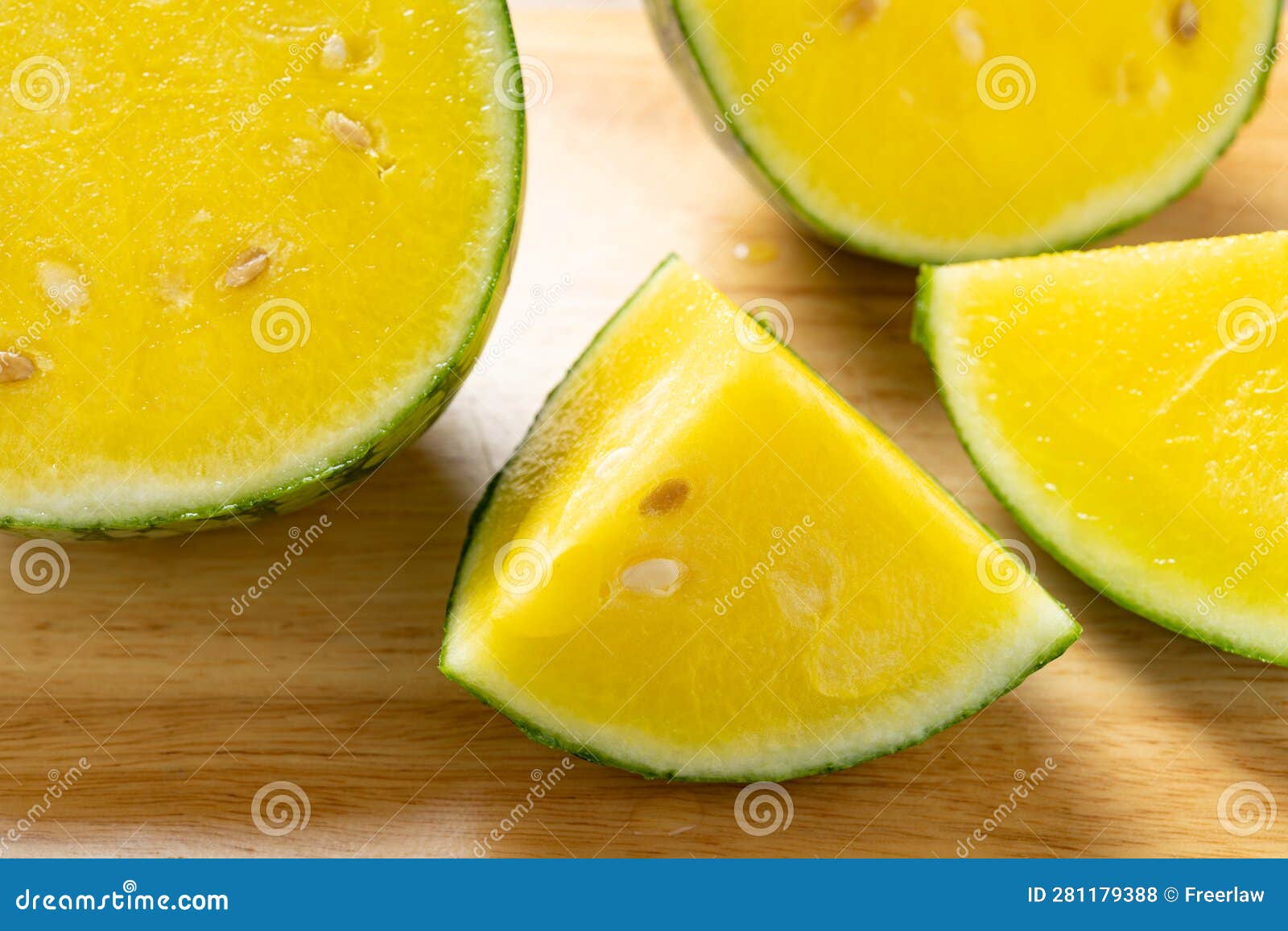 Yellow Color Fresh Watermelon Stock Photo - Image of juicy, vegetarian ...