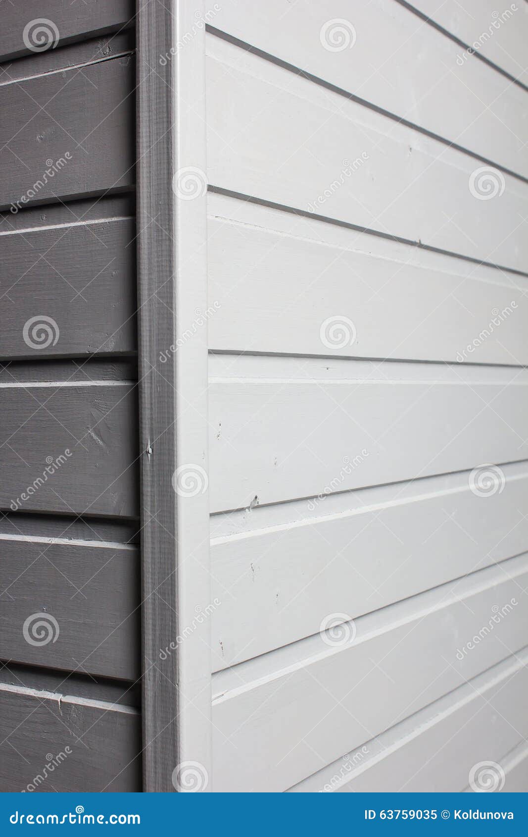 The Angle of the Wall Decorated with Wooden a Siding Stock Image ...