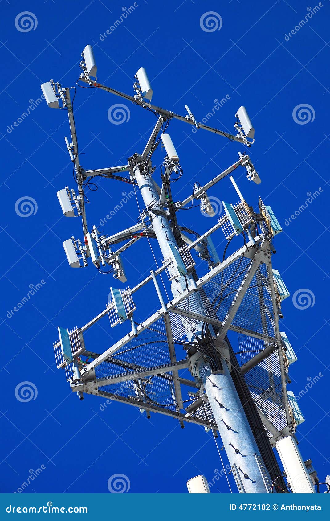 Angled Antenna Panels stock photo. Image of service, pole - 4772182