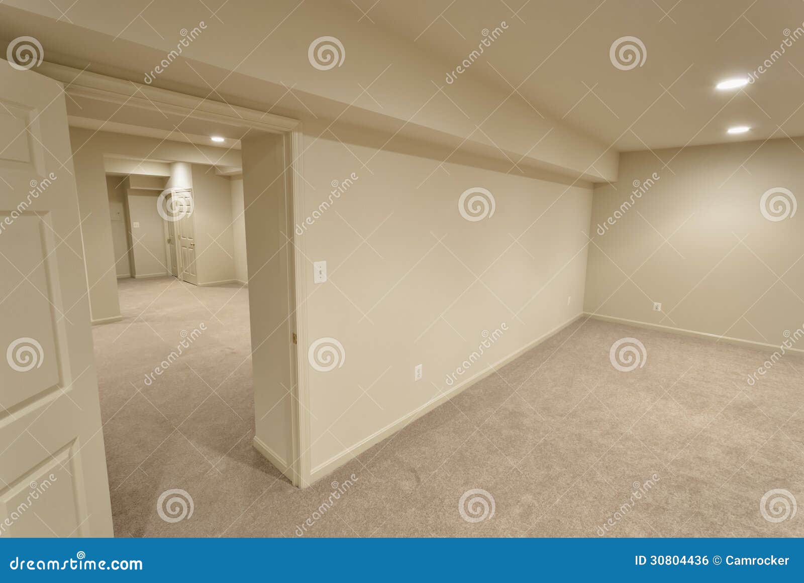 Angled Basement Interior stock photo. Image of contemporary - 30804436