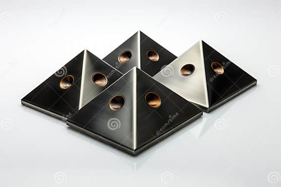 Angled Blade Plates on White Background Stock Illustration ...