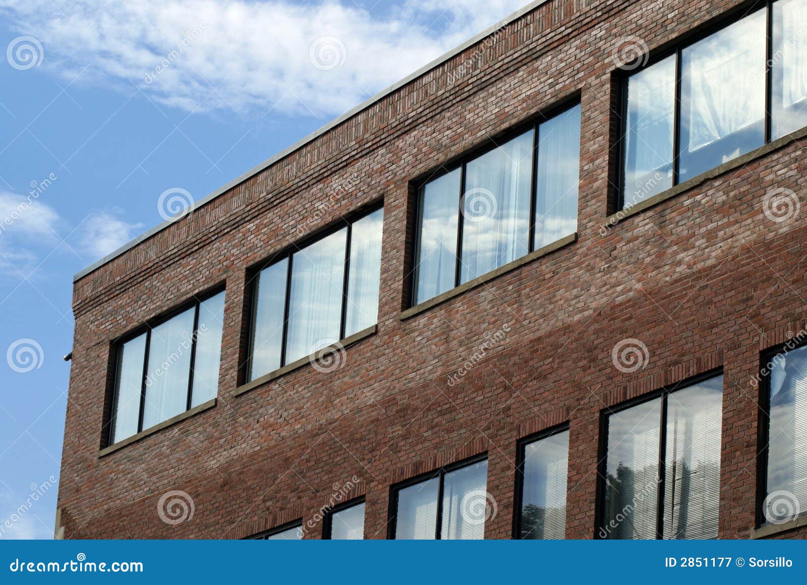 Angled brick building stock image. Image of white, cambridge - 2851177