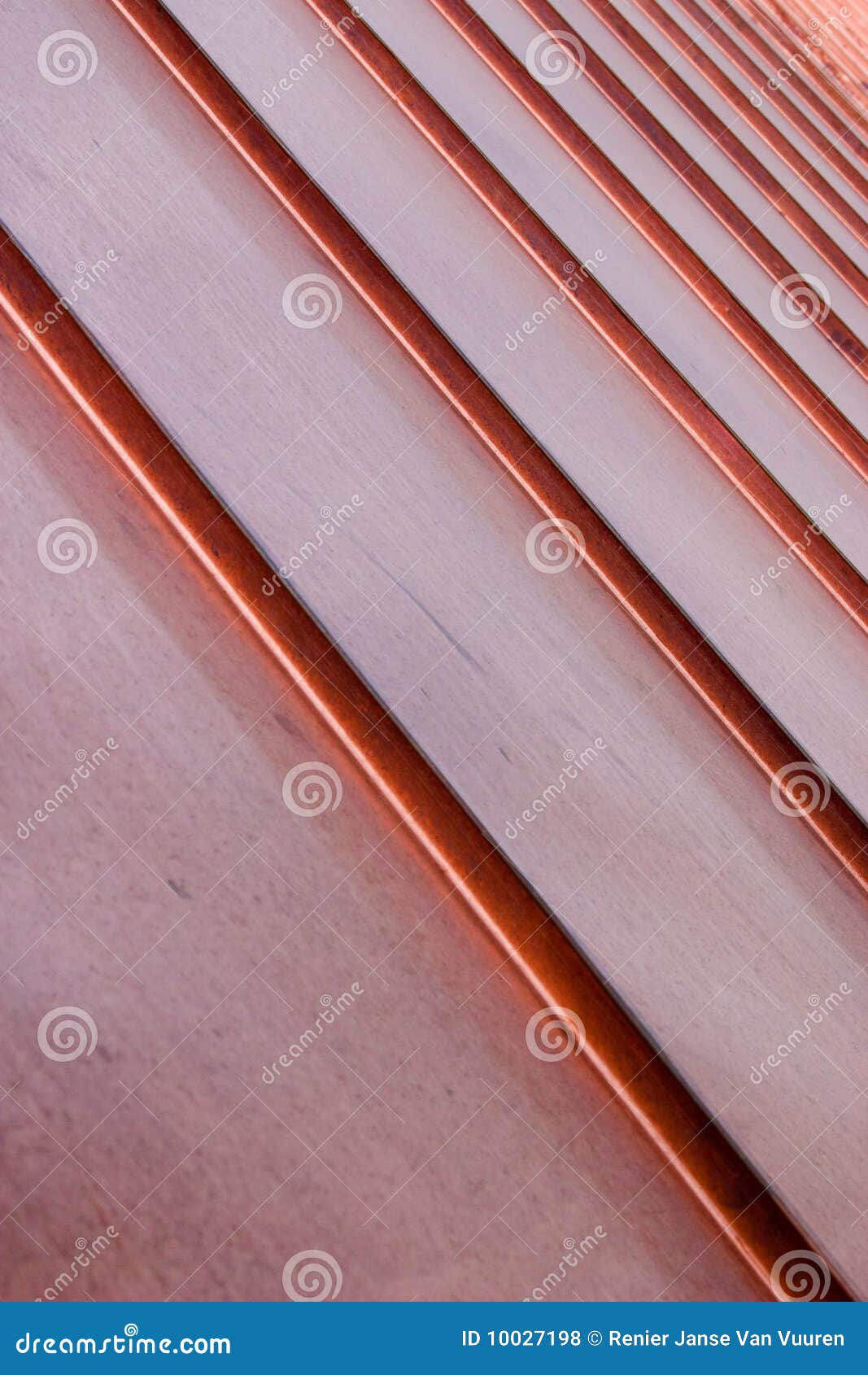 Angled Copper Slats stock photo. Image of construction - 10027198