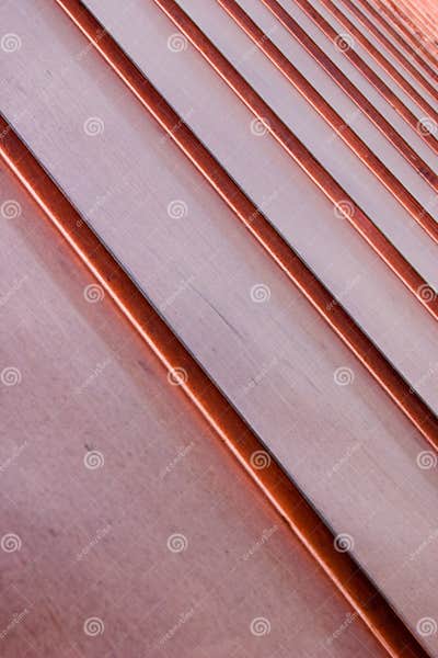 Angled Copper Slats stock photo. Image of construction - 10027198