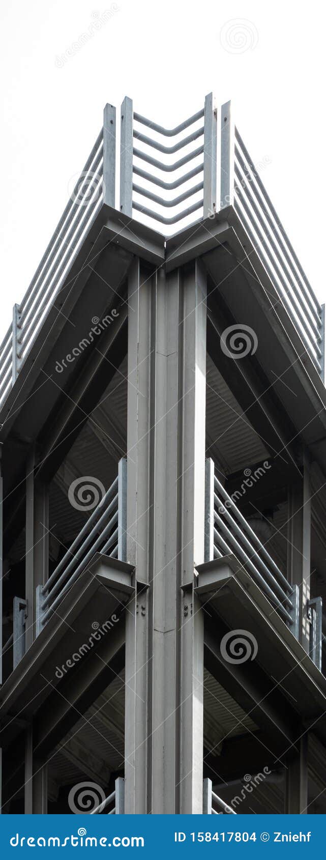 Angled Corner of a Modern High Building, Geometric Abstract Impression ...