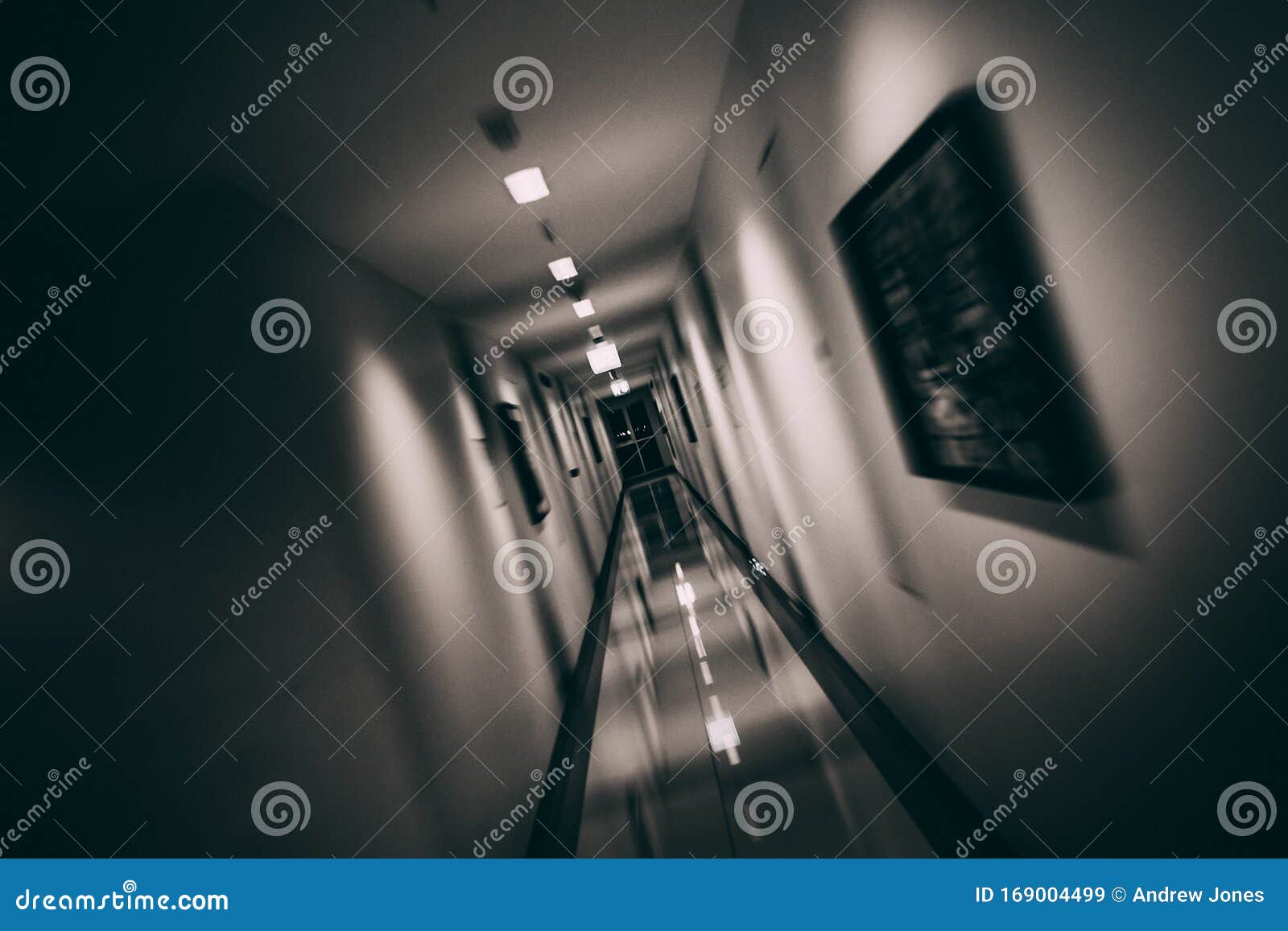 Angled Corridor in a Condominium Buidling Stock Image - Image of angled ...