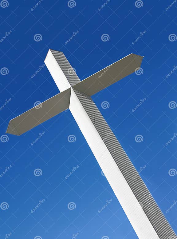 Angled Cross stock image. Image of symbolic, blue, religious - 10735679