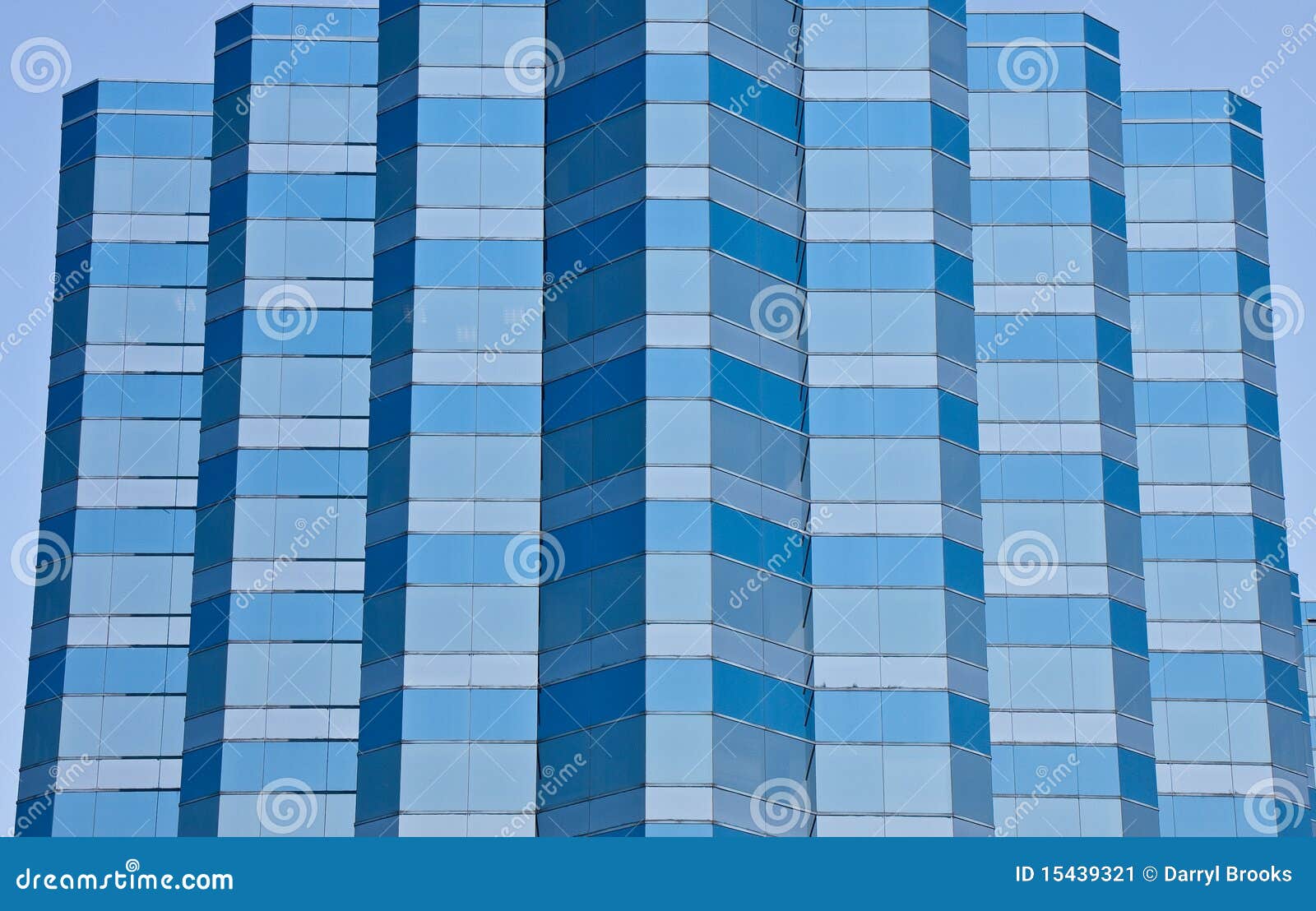 Angled Glass Building of Blue and Grey Stripes Stock Image - Image of ...