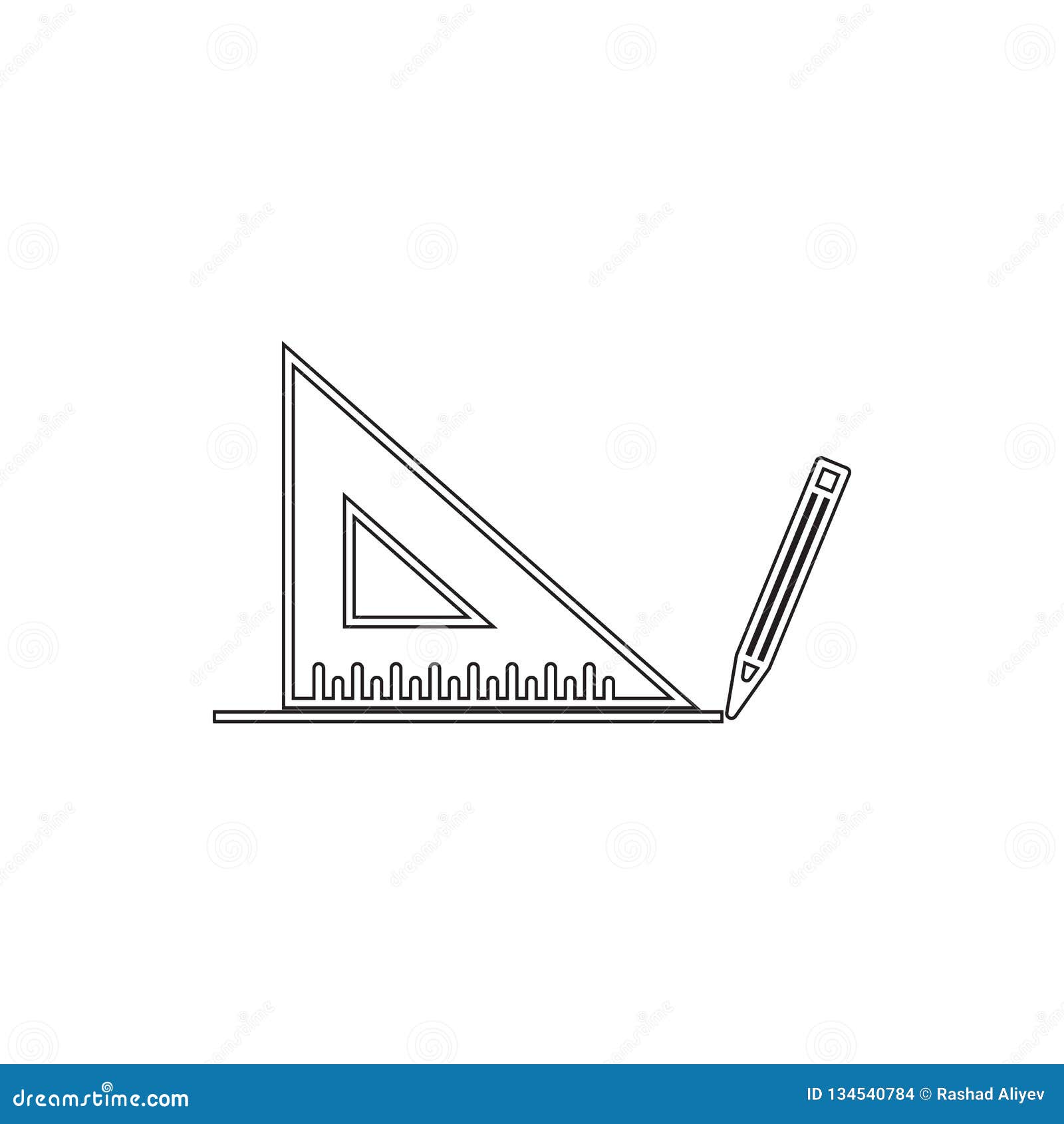 Angled Line with Pencil Icon. Element of Measuring Elements for Mobile ...