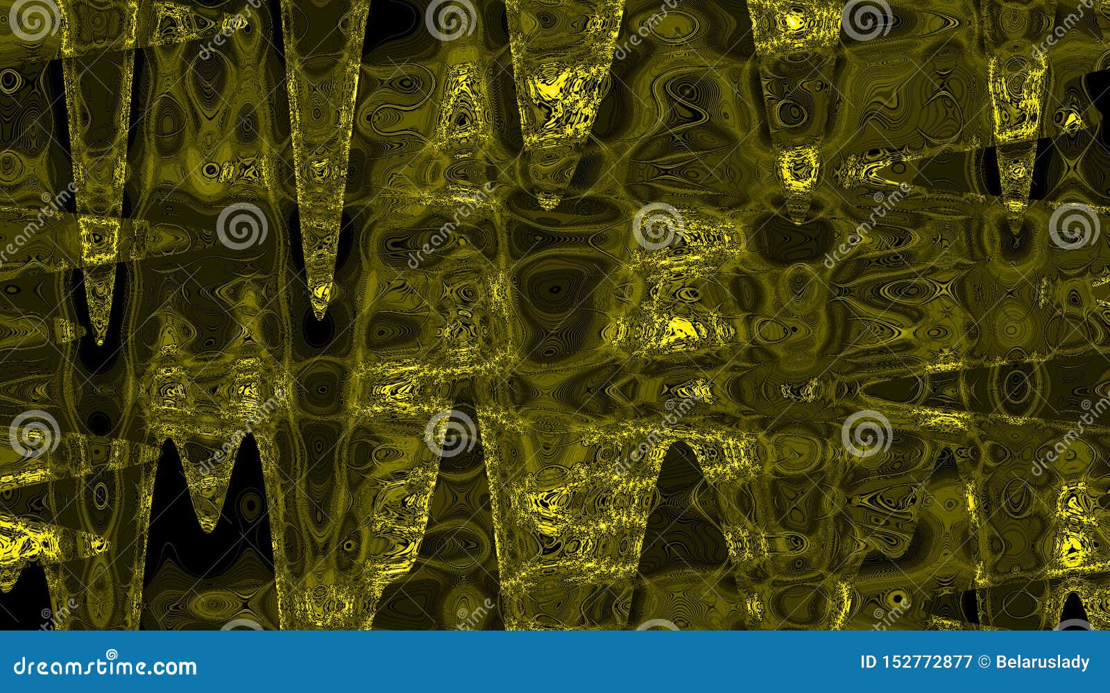 Angled Lines and Waves Marbled Pattern. Abstract Golden Gradient and ...