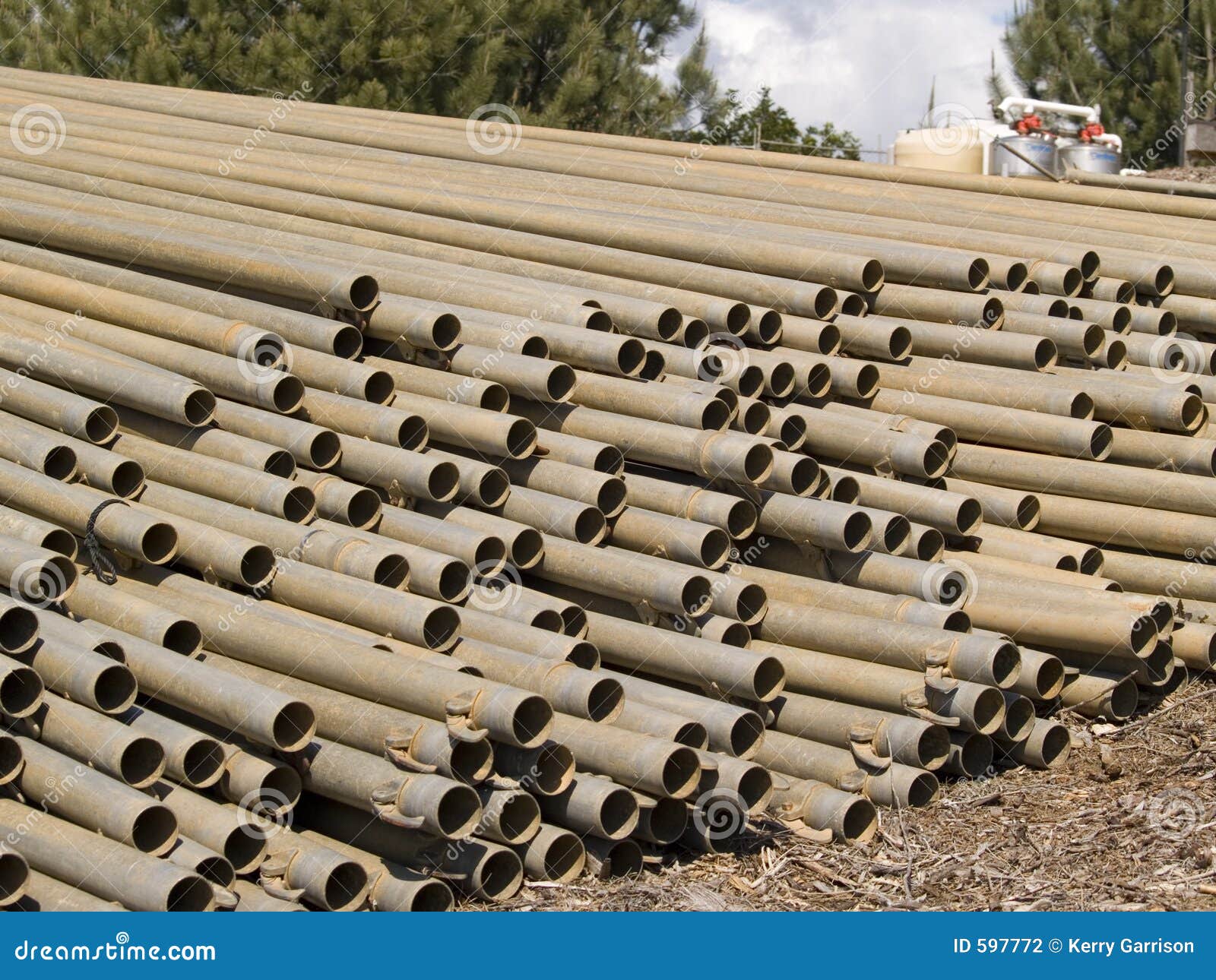 Angled Pipes stock photo. Image of steel, horticulture - 597772