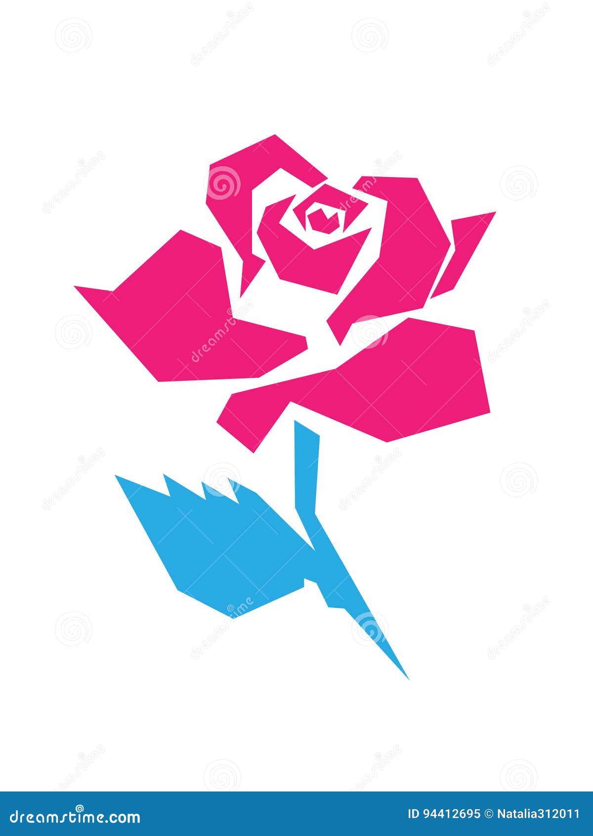 Angled rose stock illustration. Illustration of crimson - 94412695