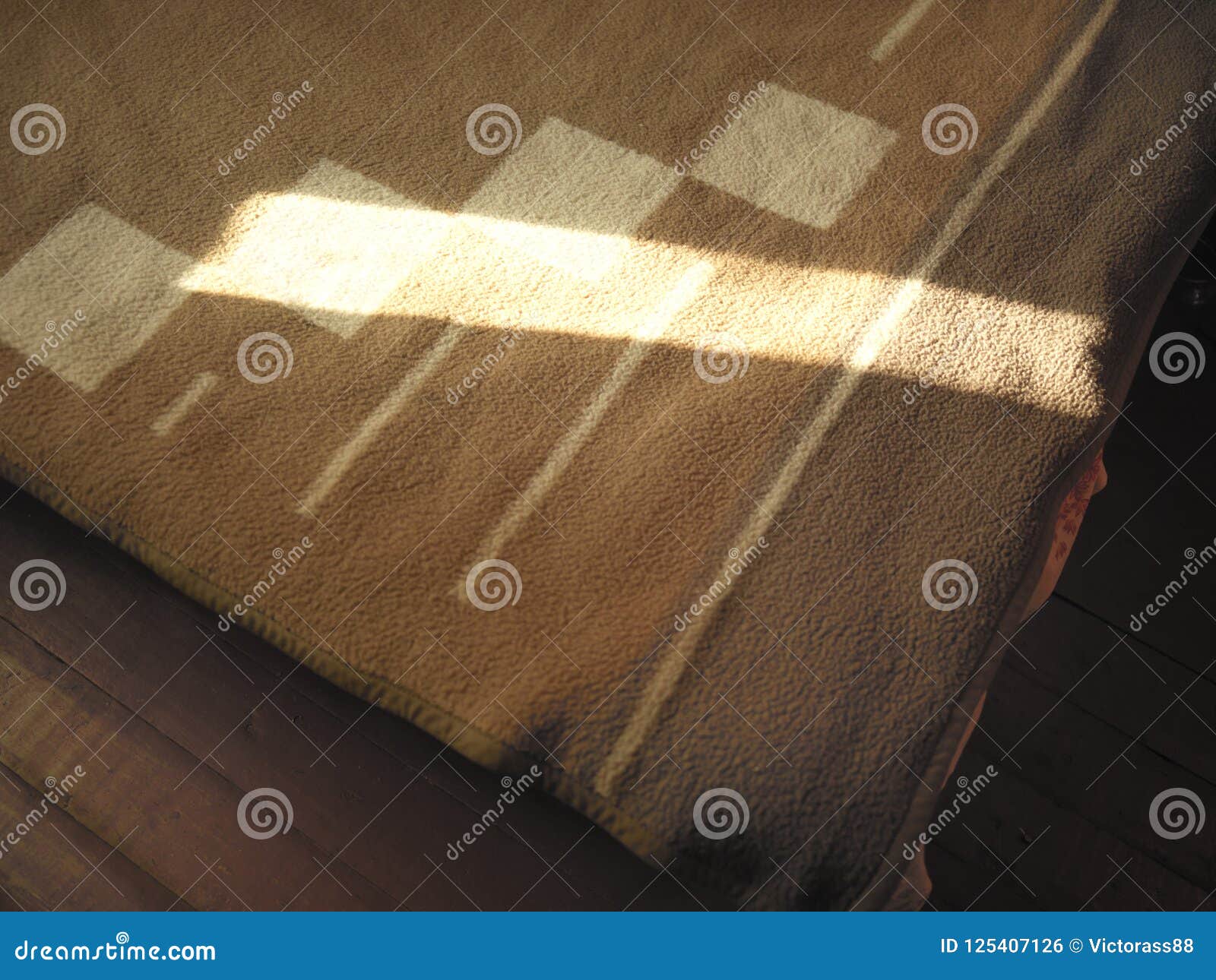 Sunlight across bed stock photo. Image of home, cozy - 125407126