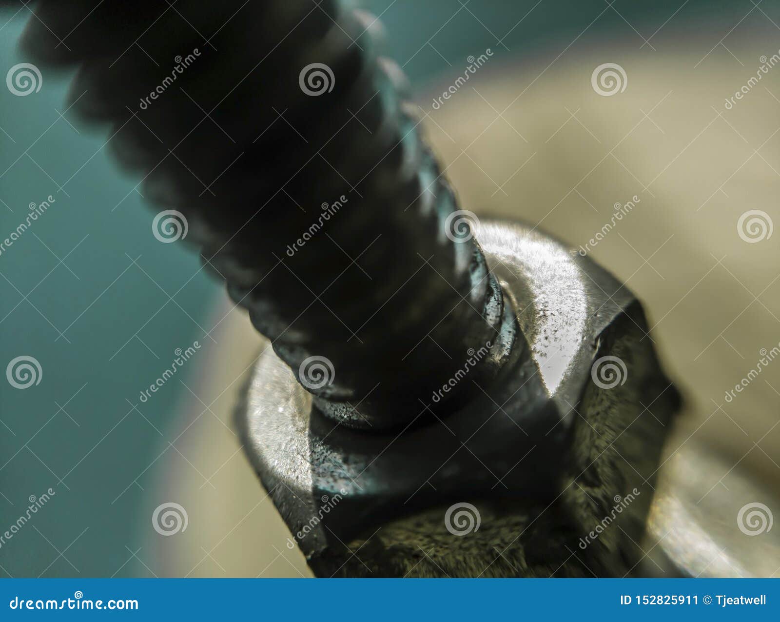 Nut and Bolt Macro in Construction Stock Image - Image of round, iron ...