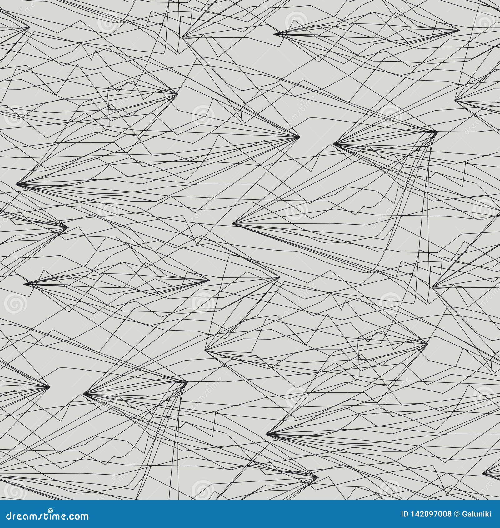 Angled Sketch Lines Vector Seamless Pattern Stock Illustration ...