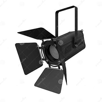 Black Studio Stage Light Angled on White Stock Photo - Image of ...
