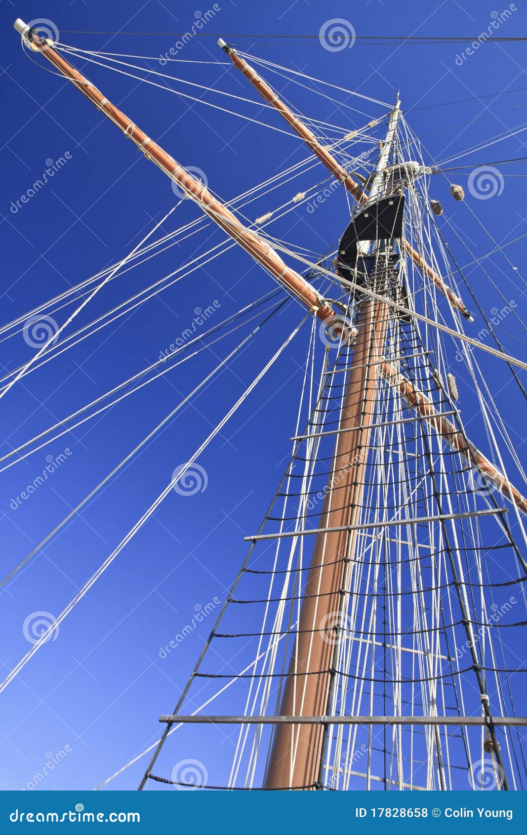 Angled Tall Ship Yards stock photo. Image of outdoors - 17828658