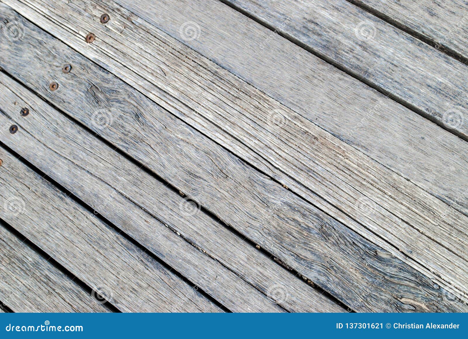 Timber Boardwalk Background Top View Stock Image - Image of weathered ...